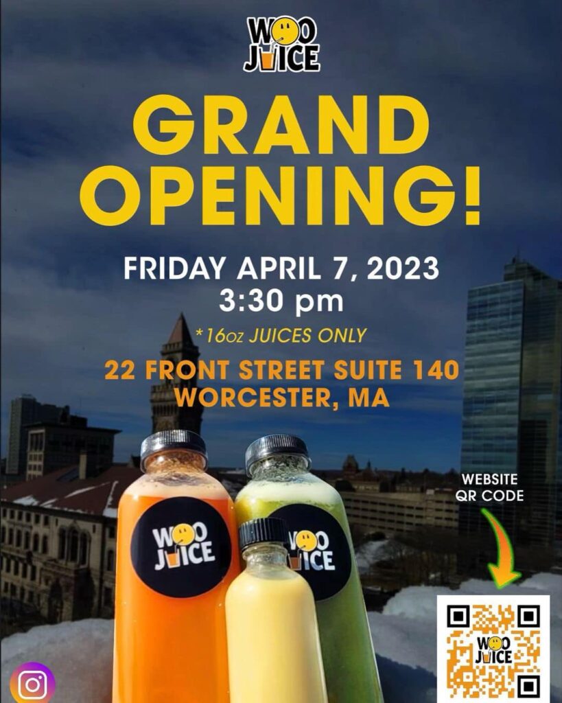 Woo Juice Grand Opening - Downtown Worcester