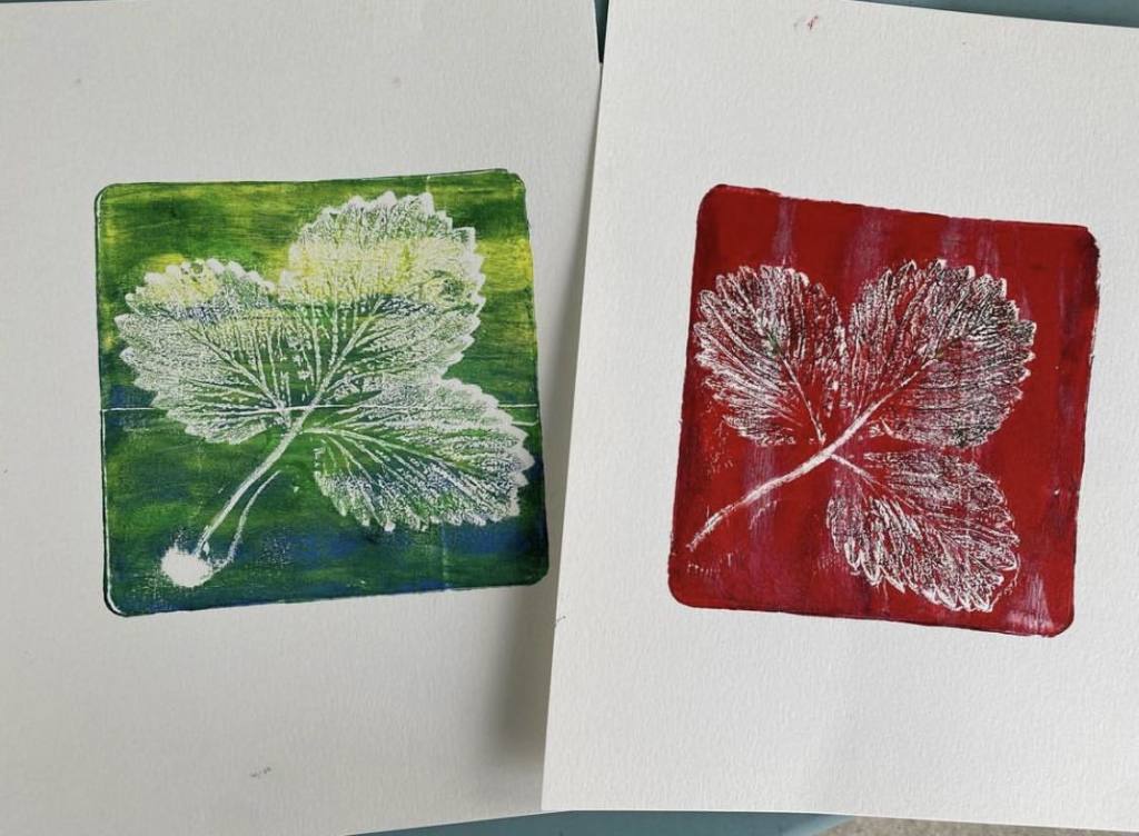 Botanical Gel Printing Downtown Worcester