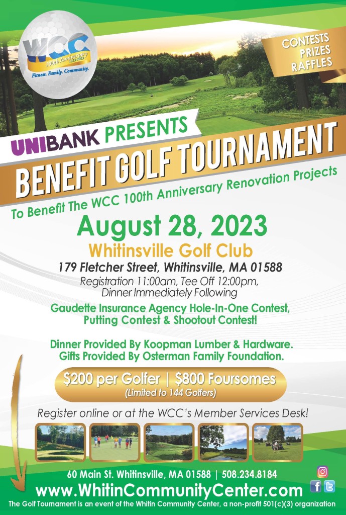 Whitin Community Center Benefit Golf Tournament - Downtown Worcester