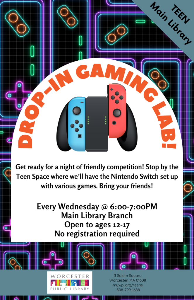 Drop-In Gaming Lab - Downtown Worcester